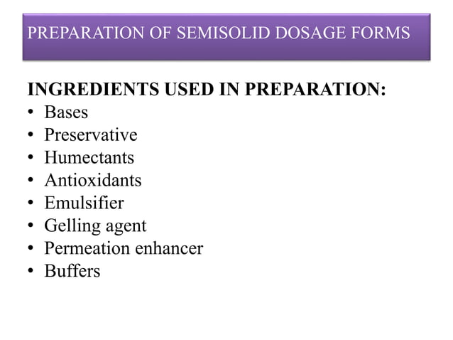 Semi solid dosage forms | PPTX