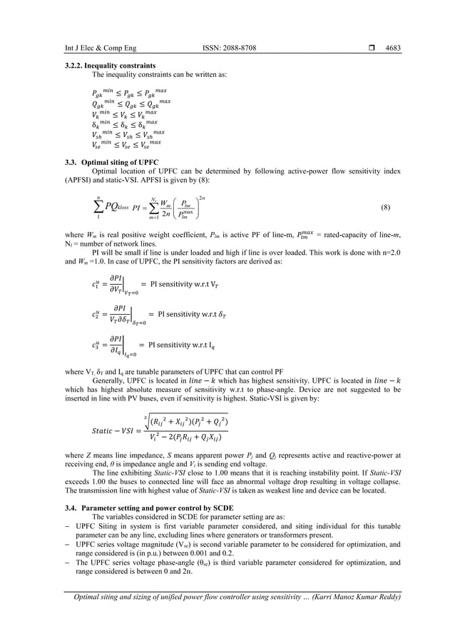Optimal siting and sizing of unified power flow controller using sensitivity constrained ...
