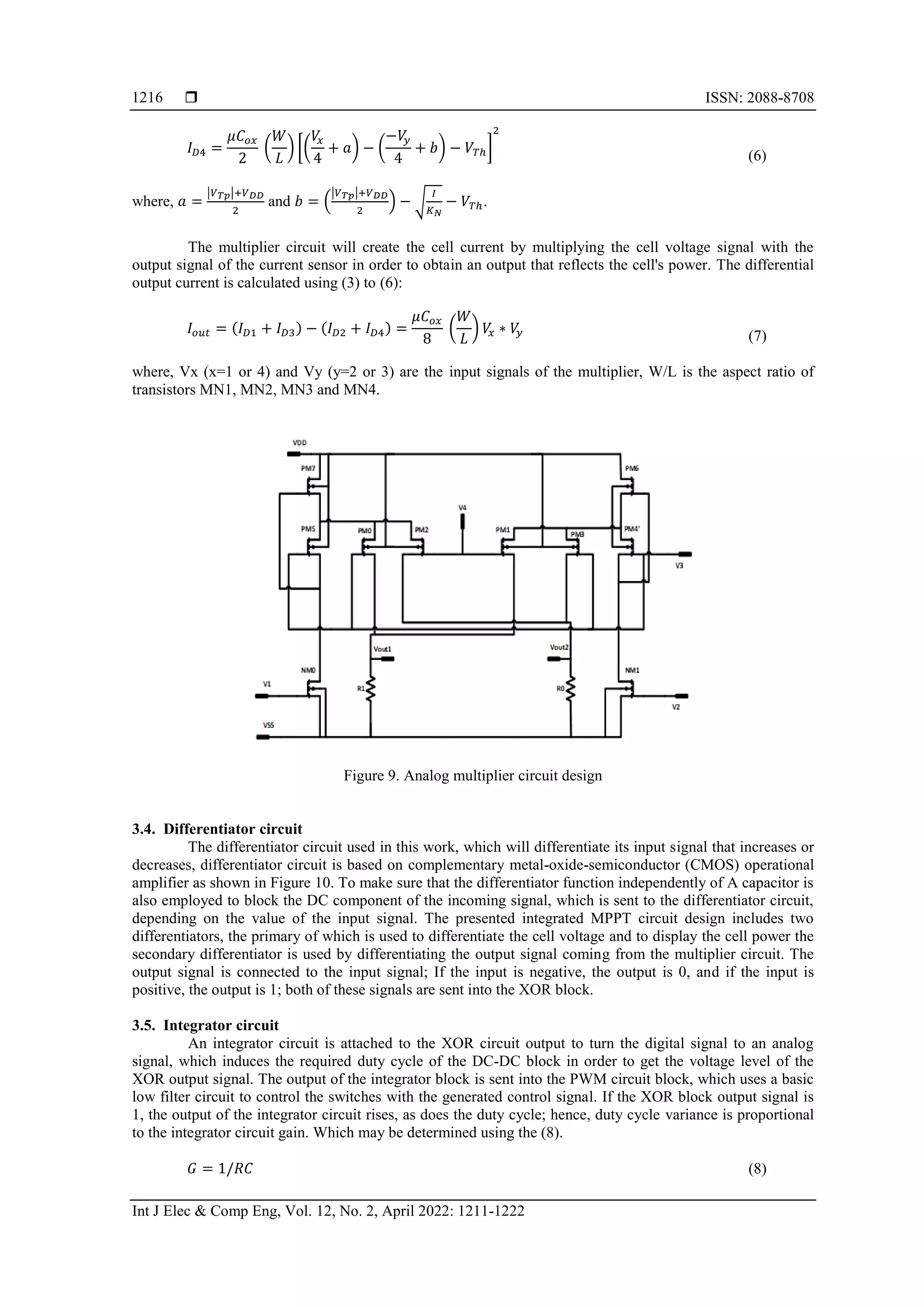 Integrated energy management converter based on maximum power point tracking for photovoltaic ...