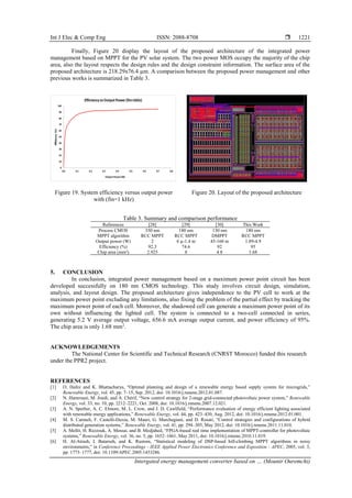 Integrated energy management converter based on maximum power point tracking for photovoltaic ...
