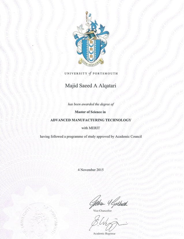 MSC Certificate | PDF