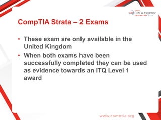 EMEA10: Implementing CompTIA Strata Fundamentals Into Your Curriculum | PDF