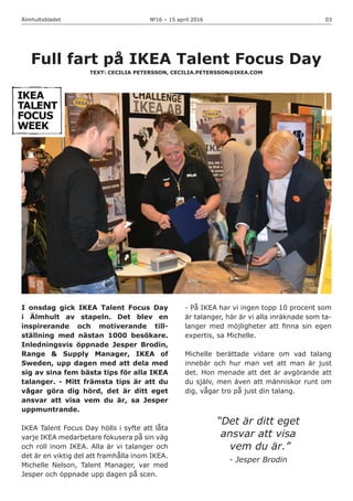 Talent Focus Week IKEA Sweden | PDF