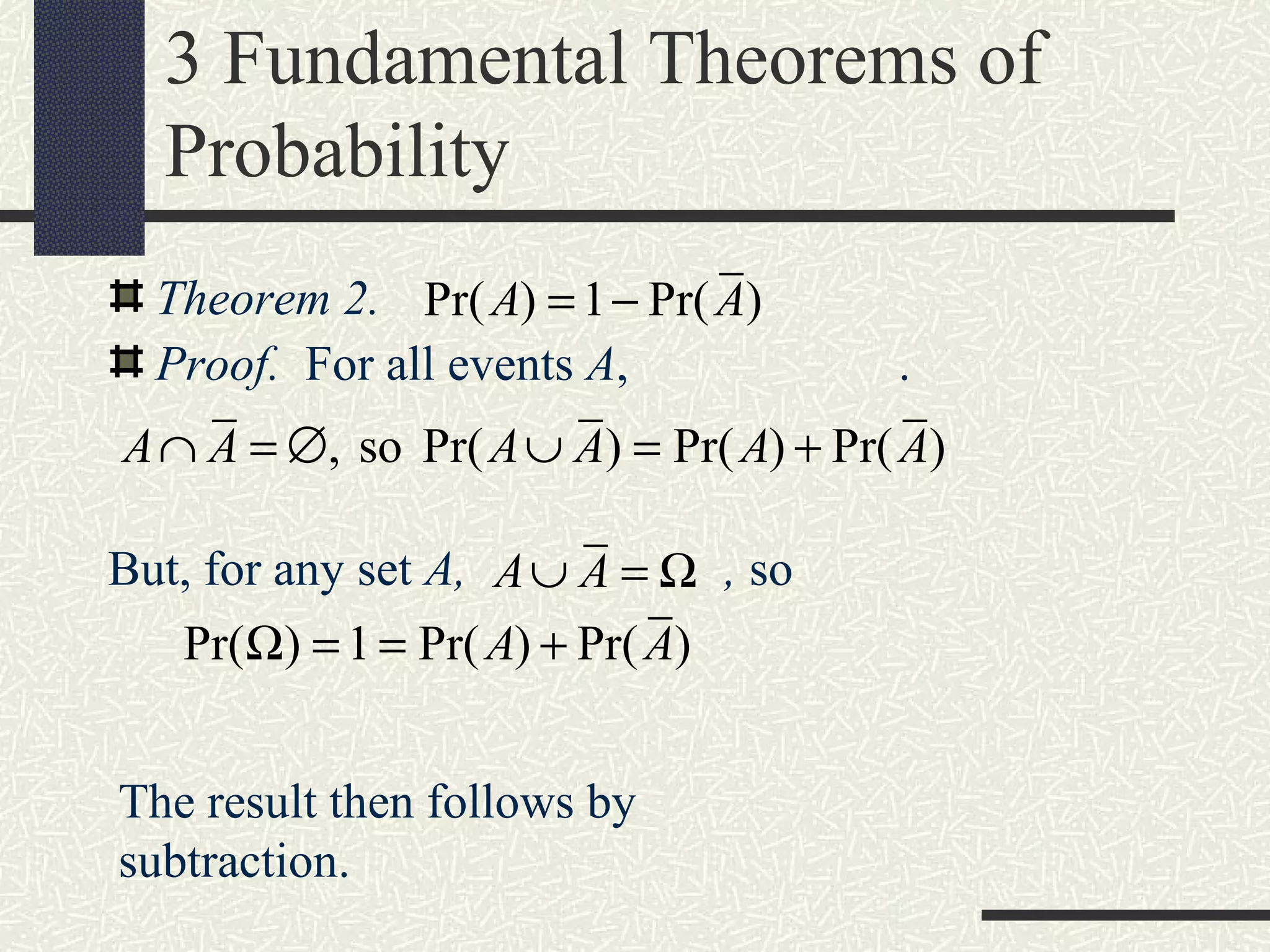 1616 probability-the foundation of probability theory | PPT