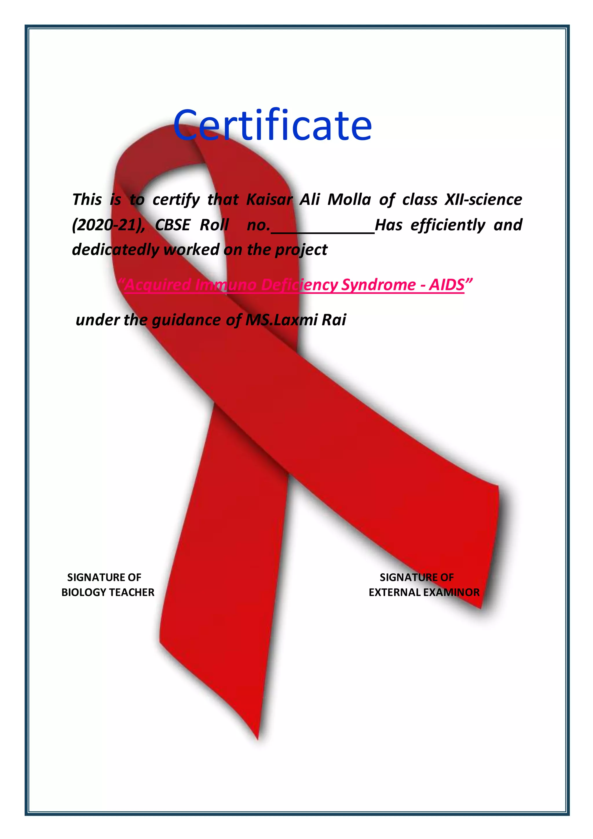 Aids project | DOCX