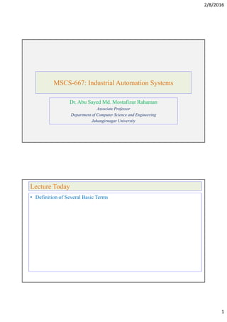 Industrial Automation System introduction | PDF | Computing ...