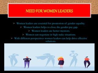 Rise of women in leadership | PPTX