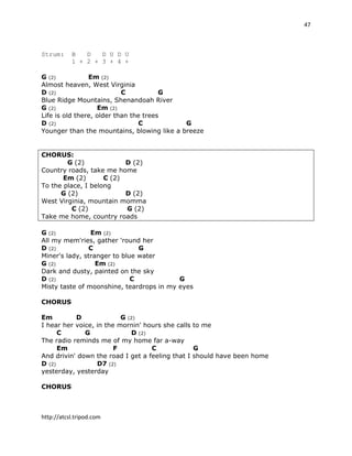 Guitar Chords To Yesterday