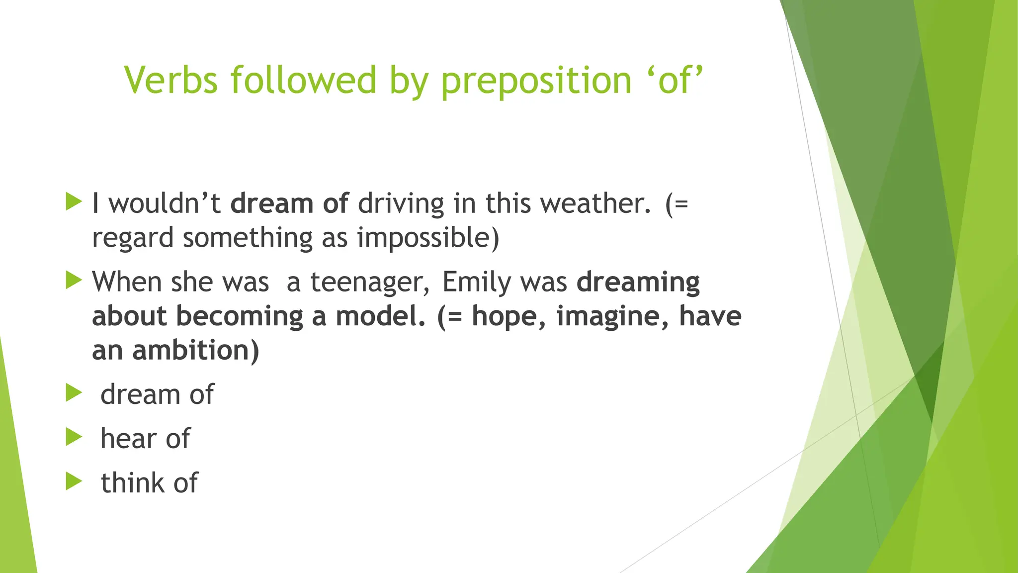 prepositional verbs. 2º Bachillerato (do, take, give) | PPT