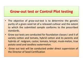 16&17. seed certification | PPTX | Agriculture | Industries