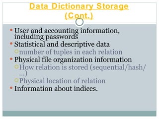 storage & file strucure in dbms | PPT