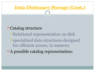 storage & file strucure in dbms | PPT