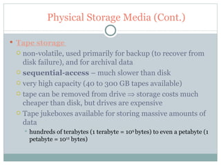 storage & file strucure in dbms | PPT