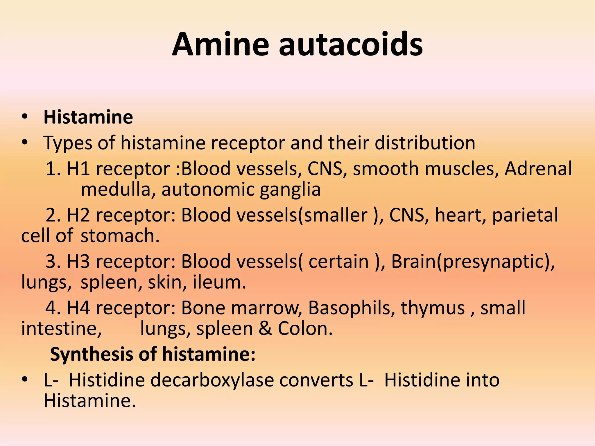 Autacoids Pharmacology | PPTX