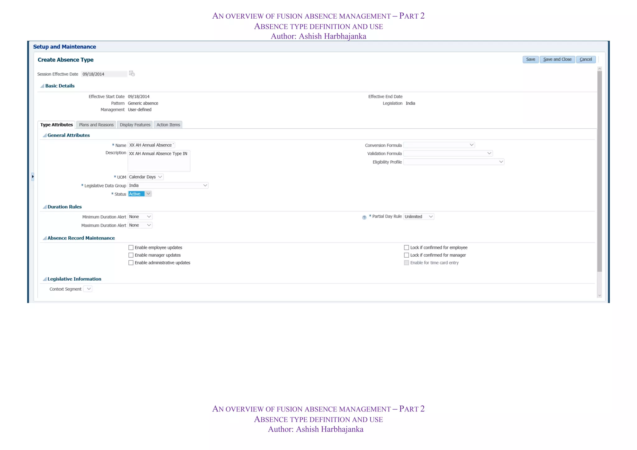 An Overview of Fusion Absence Management Absence Type Definition and ...