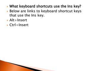 Ms word explore key functions in insert. | PPT