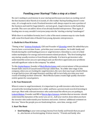 Funding your startup one step at a time | PDF