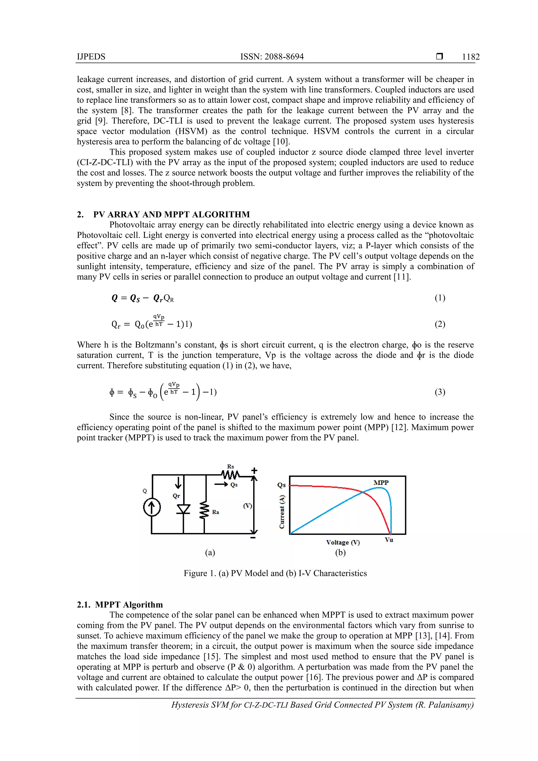 Hysteresis SVM for Coupled Inductor Z Source Diode Clamped 3-Level Inverter Based Grid Connected ...
