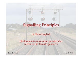 SIGNALLING PRINCIPLES HOW R U GUYS ITS ALL ABOUT | PDF