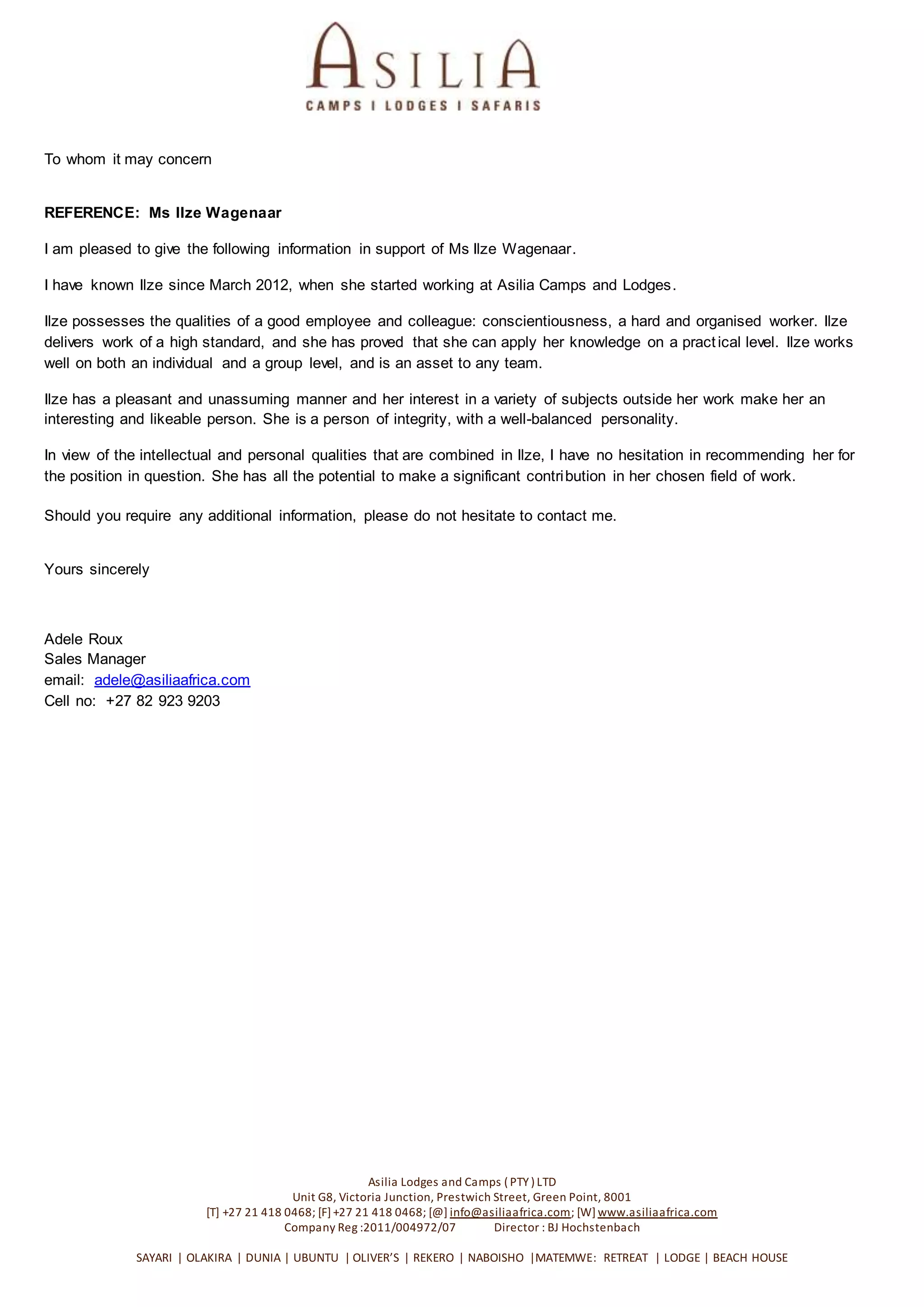 Reference Letter-Asilia | DOCX