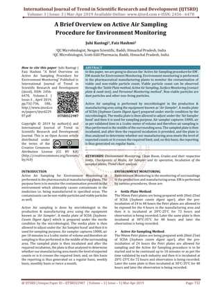 A Brief Overview on Active Air Sampling Procedure for Environment ...