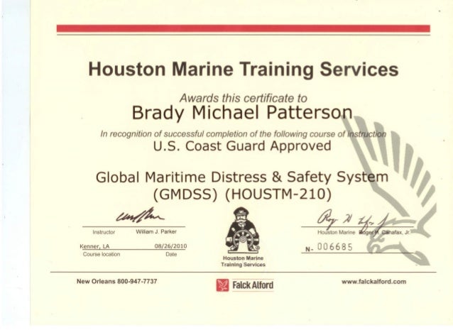 GMDSS Cert