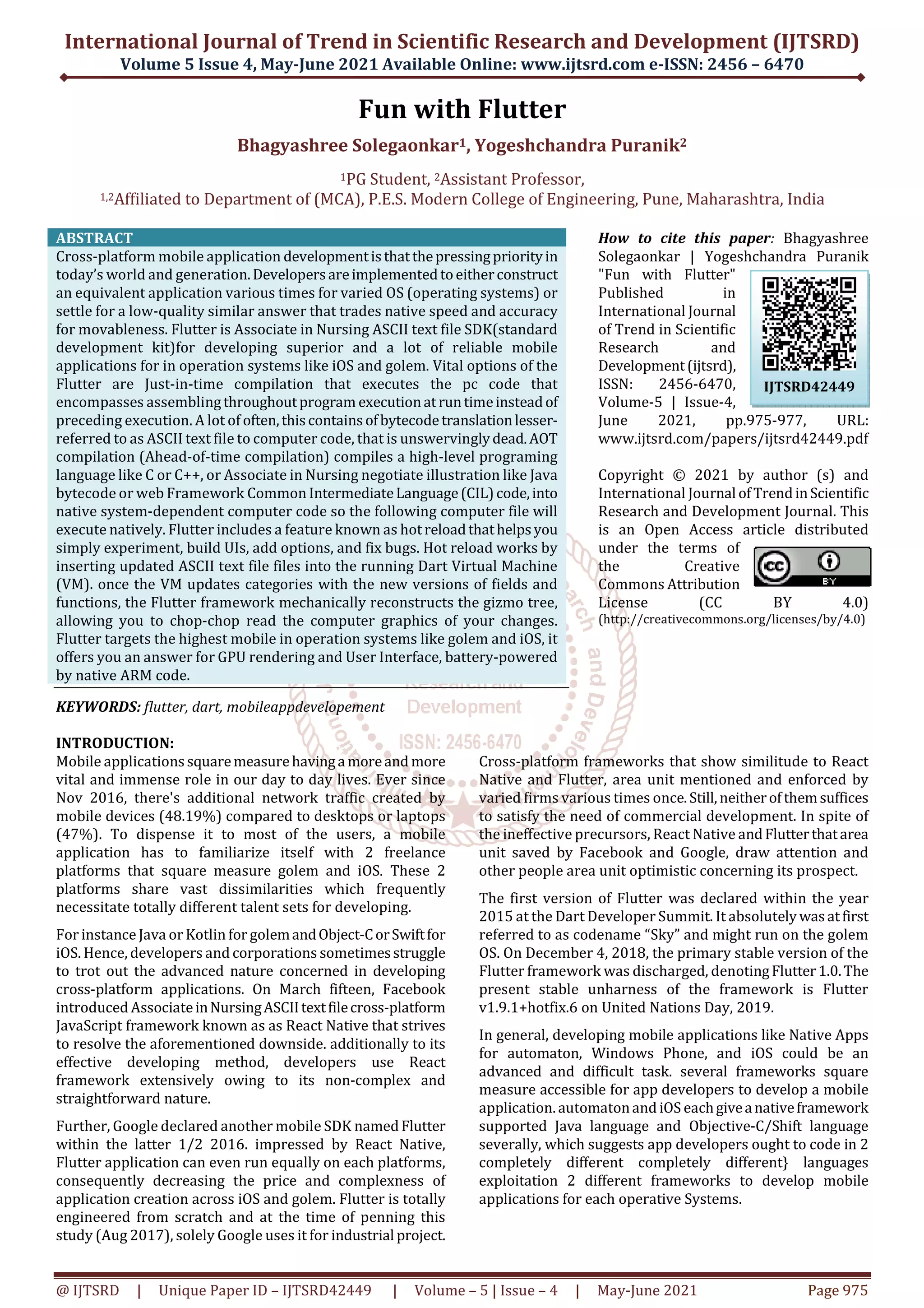 Fun with Flutter | PDF