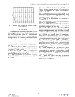 FIR Filter Design using Particle Swarm Optimization with Constriction Factor and Inertia Weight ...