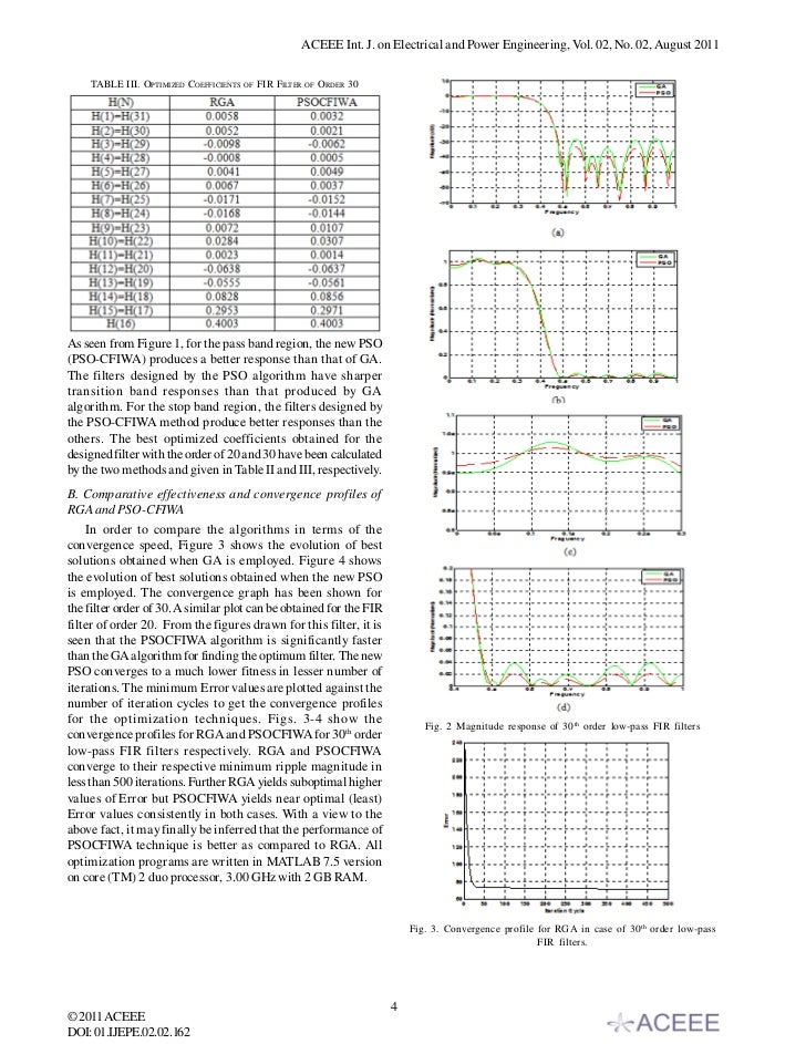 Fir Filter Design Using Particle Swarm Optimization With Constriction…