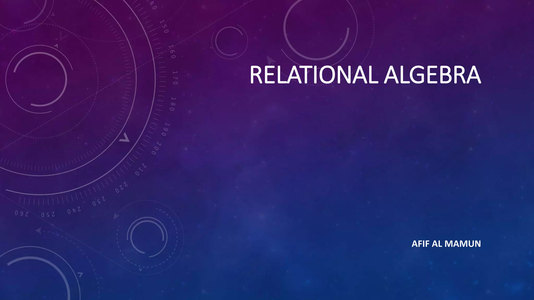 Relational Algebra Introduction | PPT