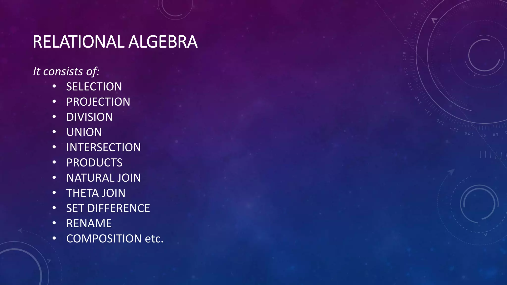 Relational Algebra Introduction | PPT