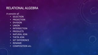 Relational Algebra Introduction | PPT