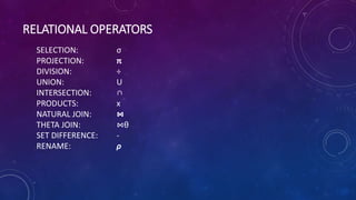 Relational Algebra Introduction | PPT