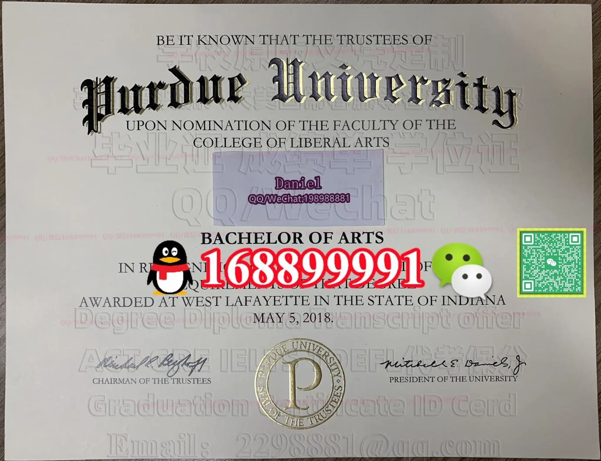 Purdue University degree offer diploma Transcript | PPT