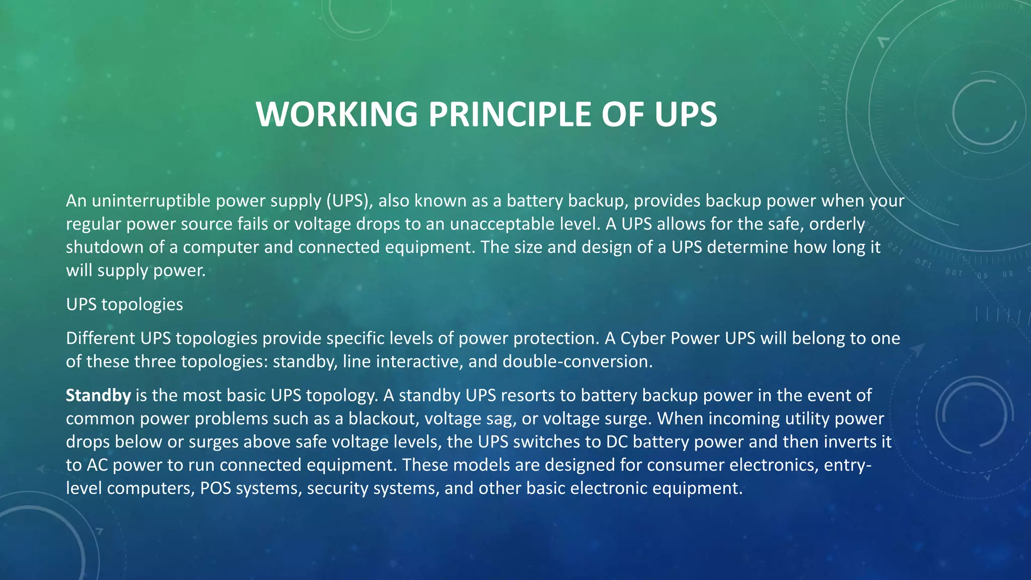 Uninterruptible power supply | PPTX