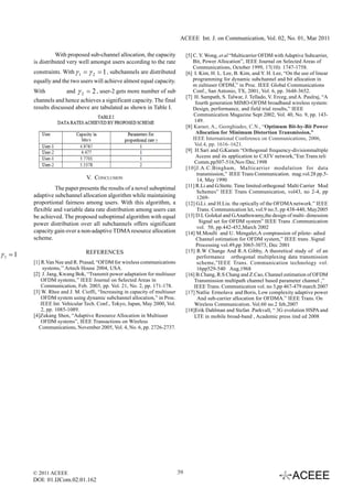 Dynamic Sub-Channel Allocation in Multiuser OFDM Systems to Achieve Variable Data Rate | PDF