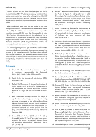 Metal Nanoparticles and their Safety Processing in Functional Foods | PDF