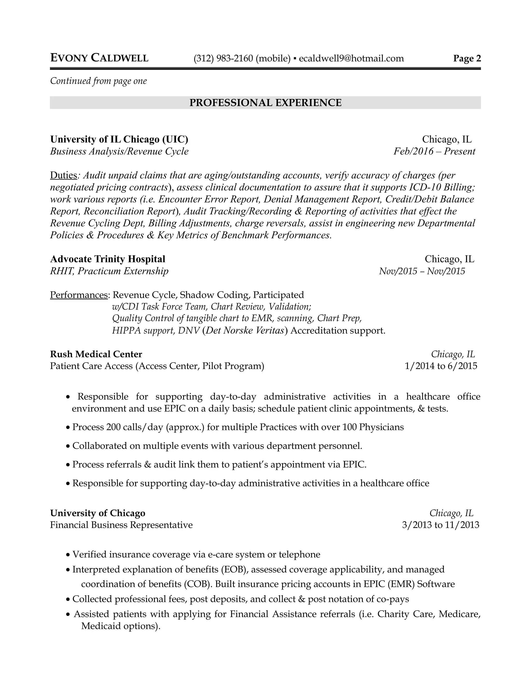 E Caldwell Resume February 2017 | DOC