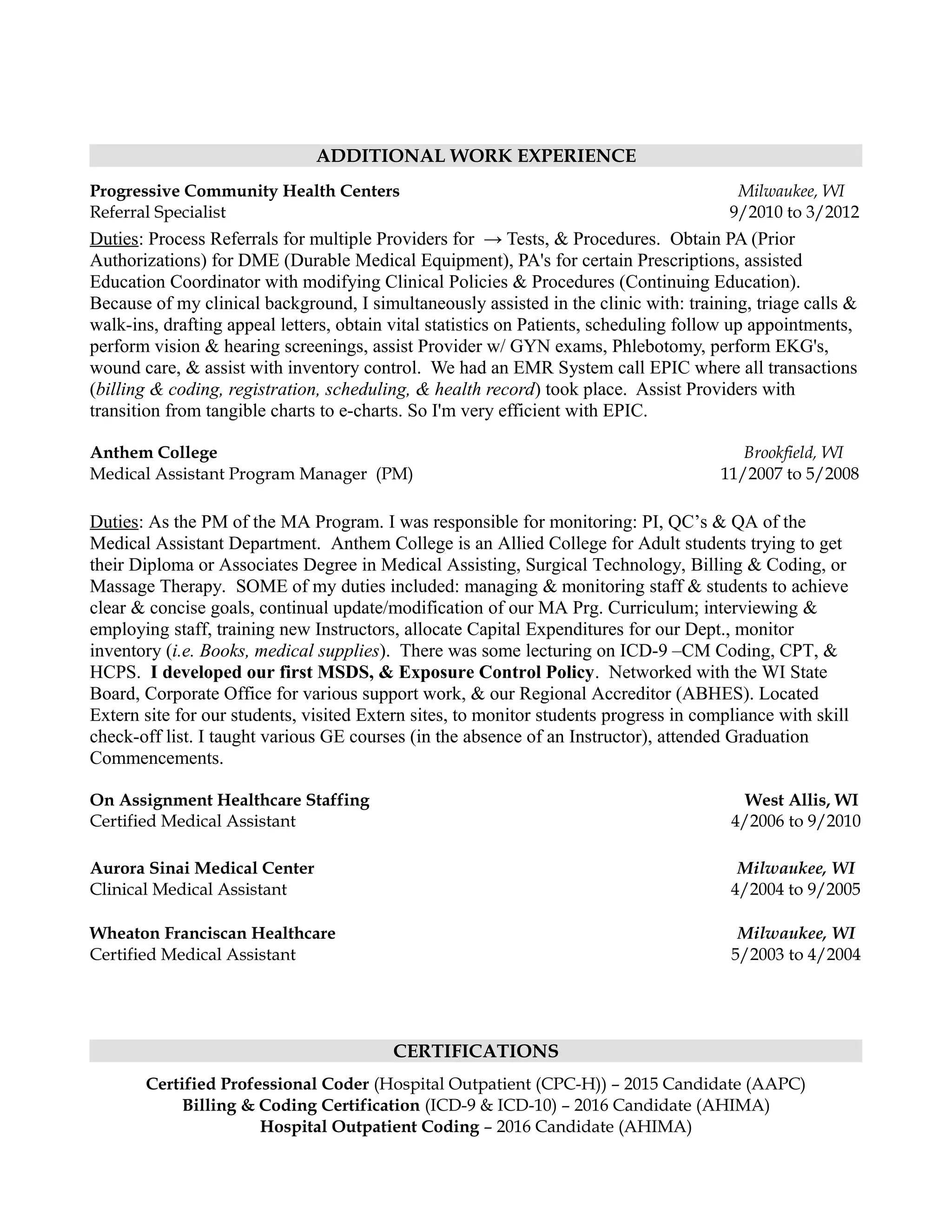 E Caldwell Resume February 2017 | DOC