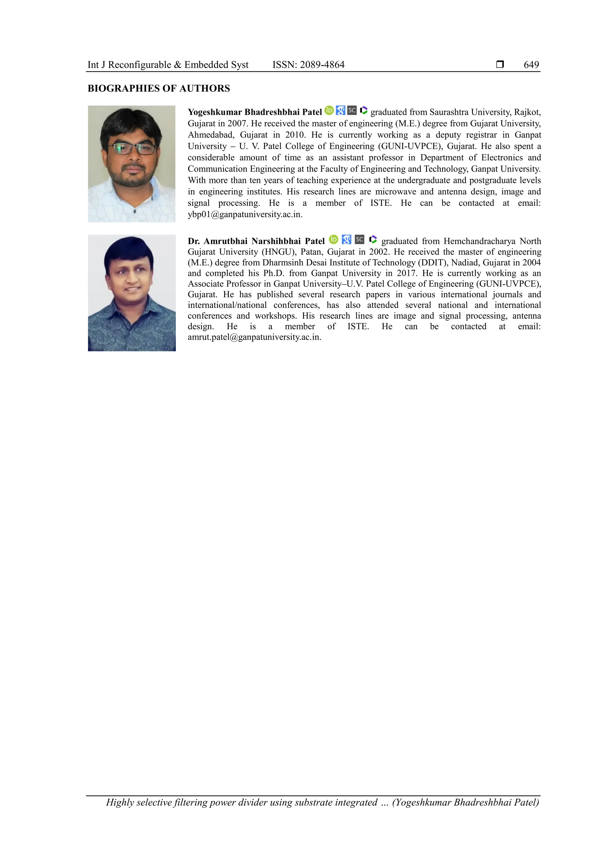 Highly selective filtering power divider using substrate integrated ...
