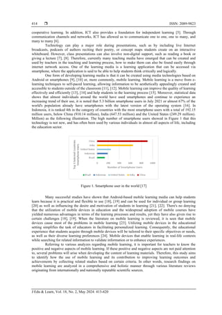Technology in education through mobile learning application (MLA) and its impact on learning ...