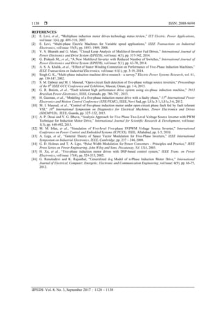 Performance Analysis of Indirect Rotor Field Orientation Five Phase Induction Motor Using Eight ...