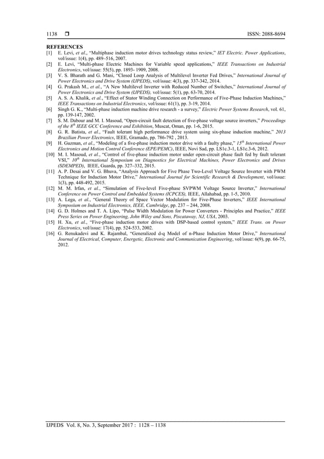 Performance Analysis Of Indirect Rotor Field Orientation Five Phase