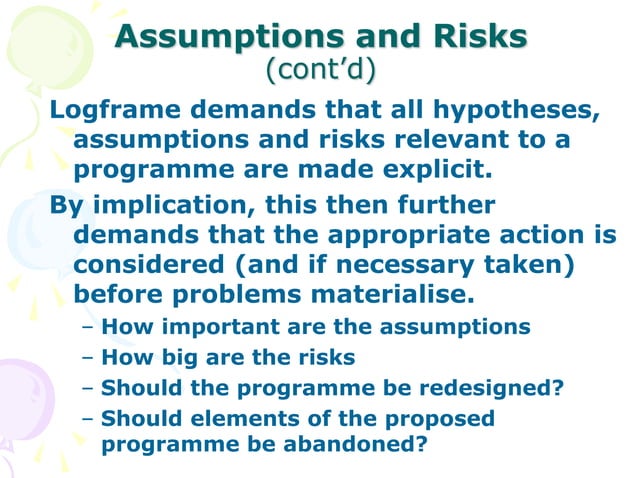 The Logical Framework Approach Ppt Business Business And Finance