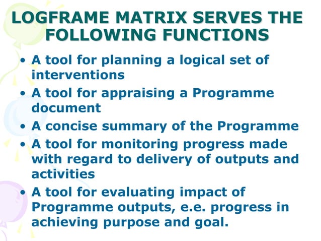 The Logical Framework Approach | PPT | Business | Business and Finance