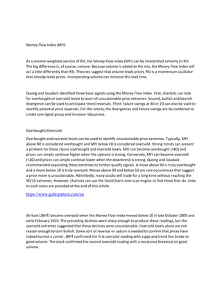 Money Flow Index (MFI) | PDF