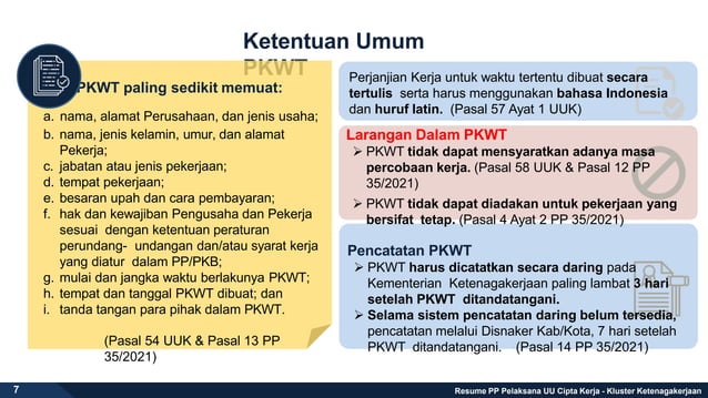 Resume PP UU Cipta Kerja - Klaster Ketenagakerjaan.pptx