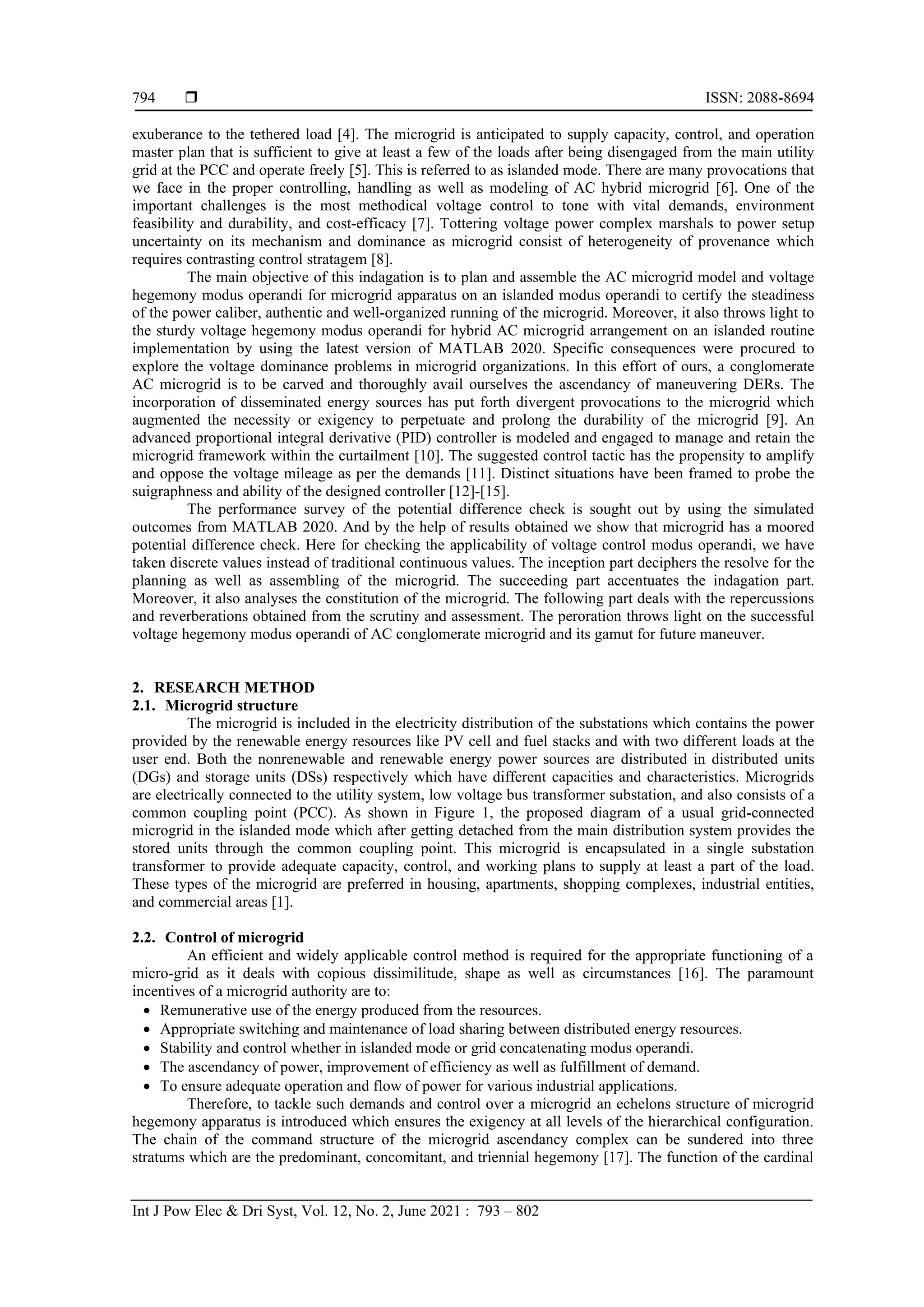 Voltage control of AC hybrid microgrid | PDF
