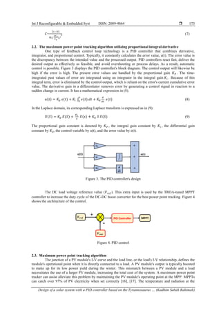 Design of a solar system with a PID controller based on the ...