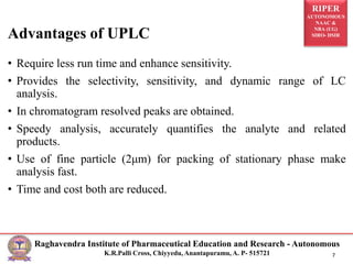 Ultra Performance Liquid Chromatography (UPLC). | PPTX | Chemistry | Science